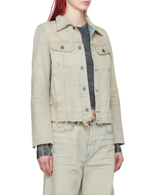 DIESEL® De-bonny S1 Frayed-edge Denim Jacket