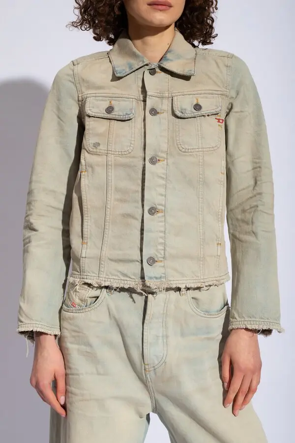 DIESEL® De-bonny S1 Frayed-edge Denim Jacket