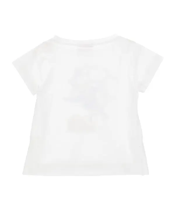 Monnalisa Graphic Print Rhinestone Embellished T-shirt
