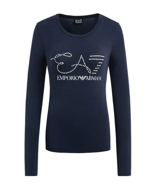 EA7 Embellished Long-sleeved T-shirt