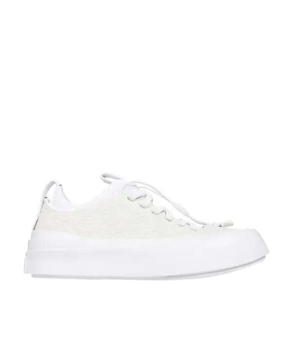 Zegna Round Toe Lace-up Sneakers - White
