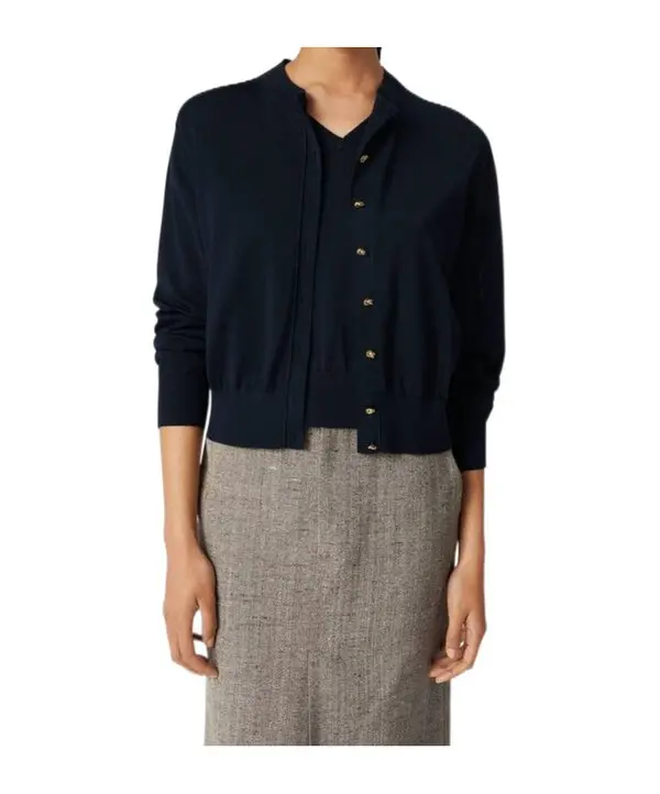 Bottega Veneta Knitted Cardigan And V-neck Vest Set