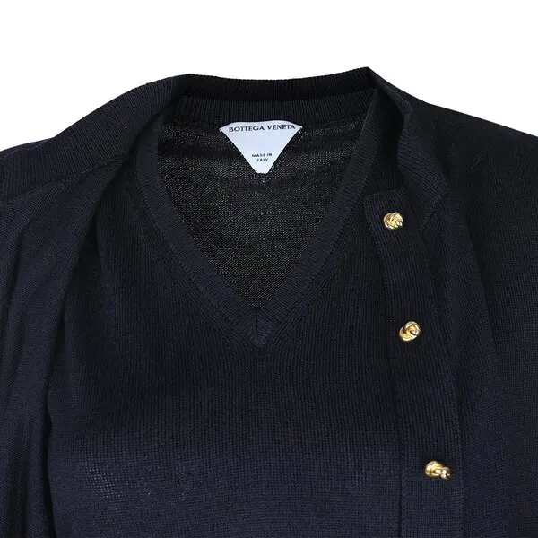 Bottega Veneta Knitted Cardigan And V-neck Vest Set