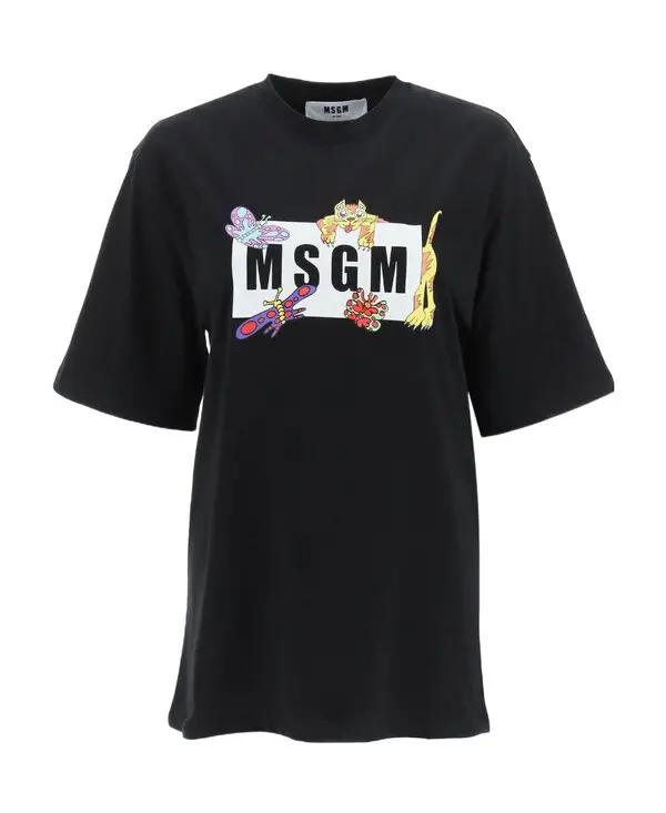 MSGM Graphic Logo T-shirt - Black