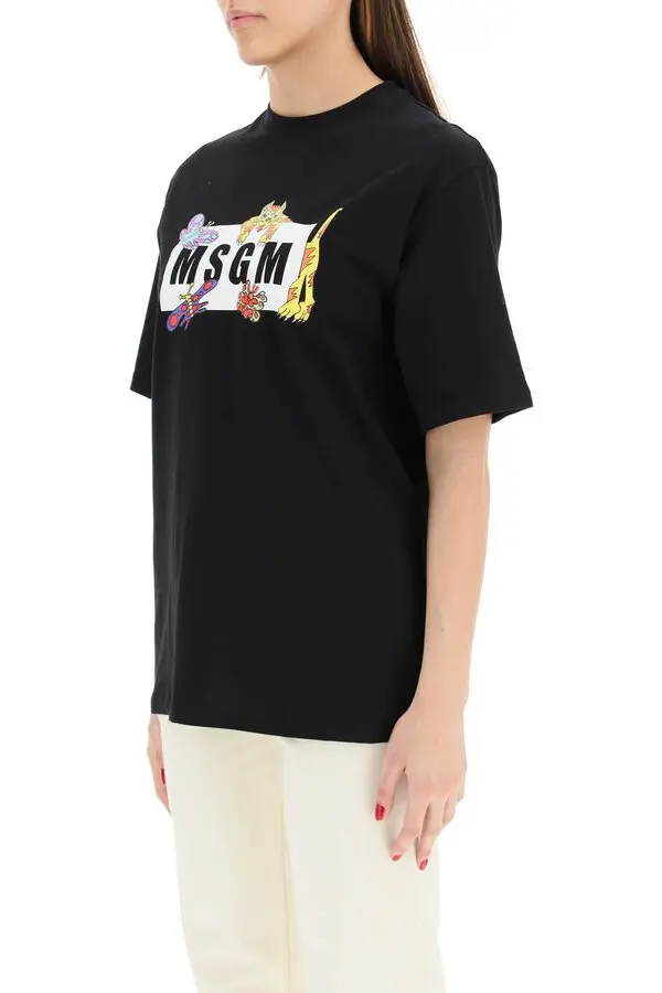 MSGM Graphic Logo T-shirt - Black