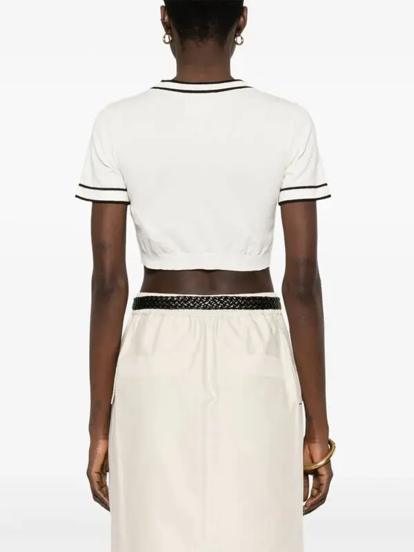 Max Mara Uscio Crewneck Cropped Top