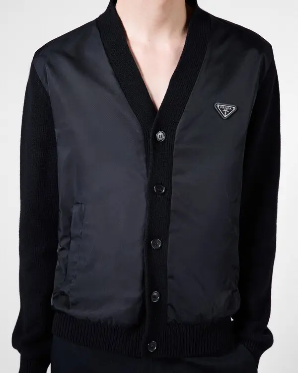 Prada Panelled Button-up Cardigan