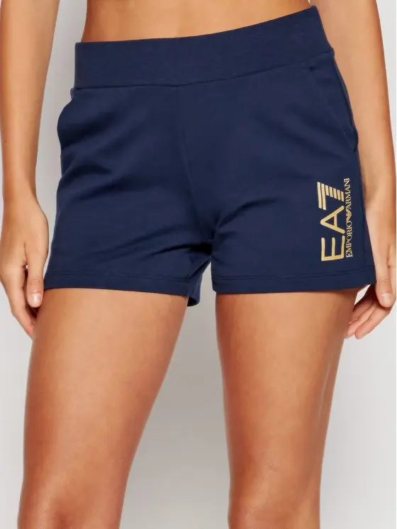 Emporio Armani Logo Print Fitted Shorts