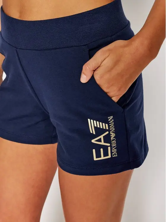 Emporio Armani Logo Print Fitted Shorts