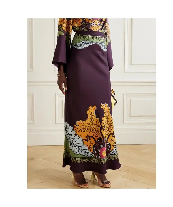 La DoubleJ Maxi Skirt With Hand-print