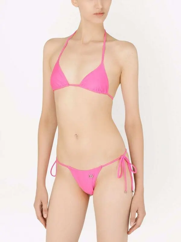 Dolce & Gabbana Halterneck Triangle Bikini - Pink