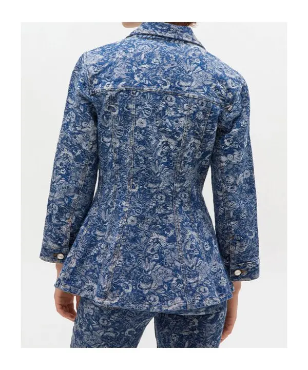 GANNI Tapestry Denim Blazer