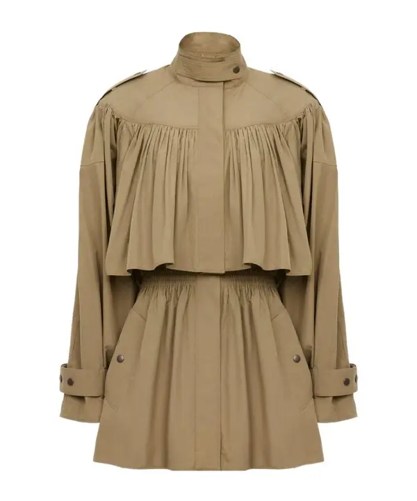 Chloé High-neck Short Trench Coat - Brown