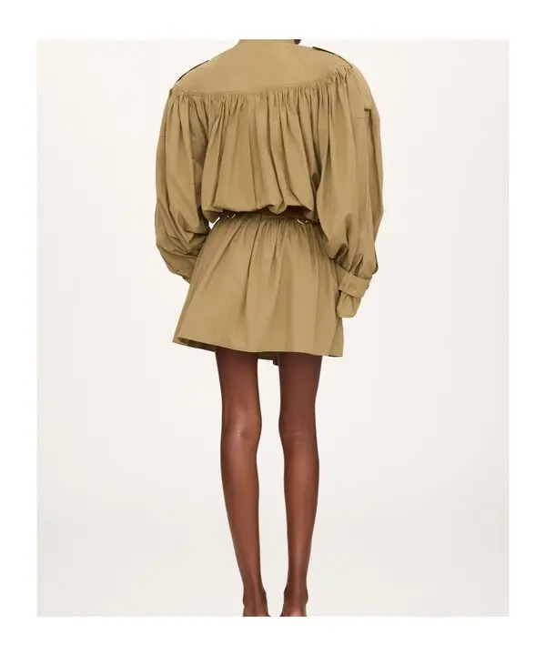 Chloé High-neck Short Trench Coat - Green