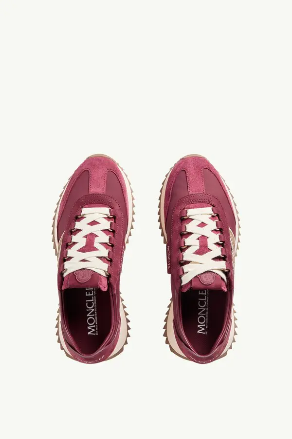 Moncler Pacey2 Suede Nubuck Trainers - Burgundy