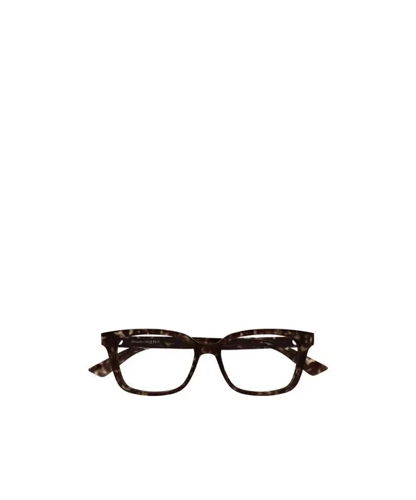 Alexander McQueen Square Frame Eyeglasses - Black