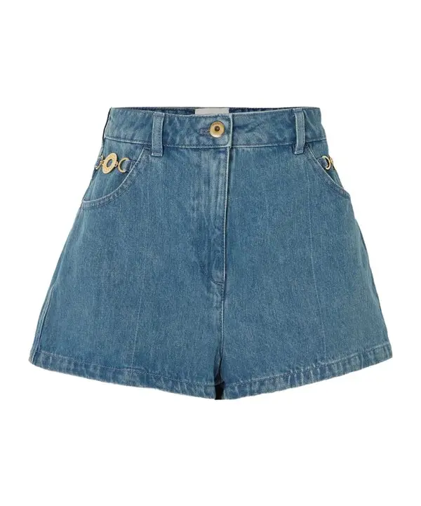 PATOU Logo Denim Shorts