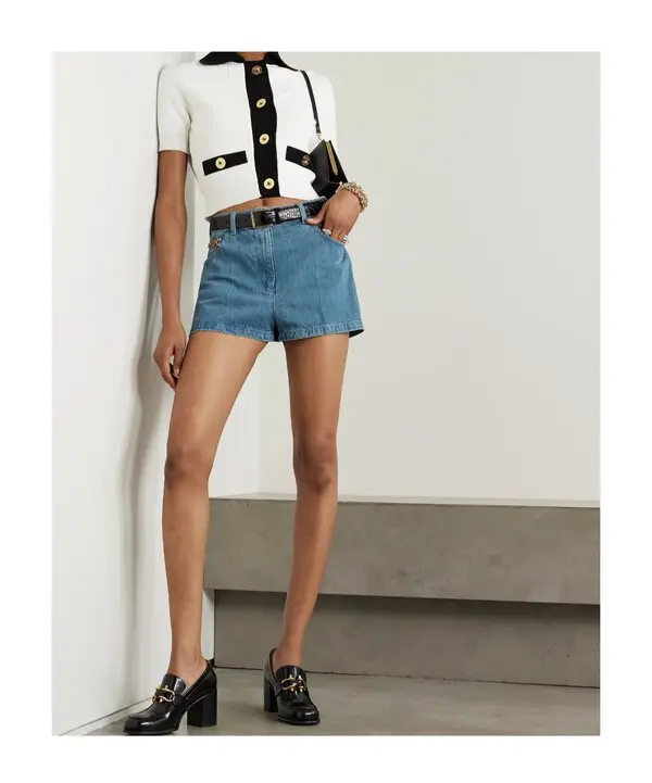 PATOU Logo Denim Shorts