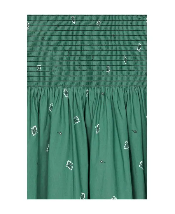 Kenzo Smocked Bandana-print Mini Skirt