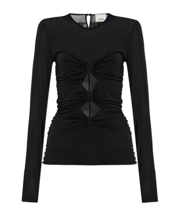 Isabel Marant Étoile Long Sleeve Crewneck Top - Black