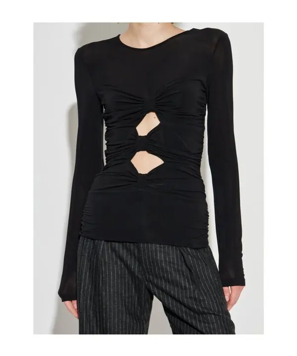 Isabel Marant Étoile Long Sleeve Crewneck Top - Black
