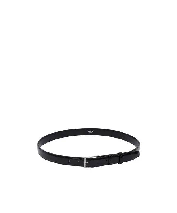Celine 25mm Belt In Taurillon Leather - Black