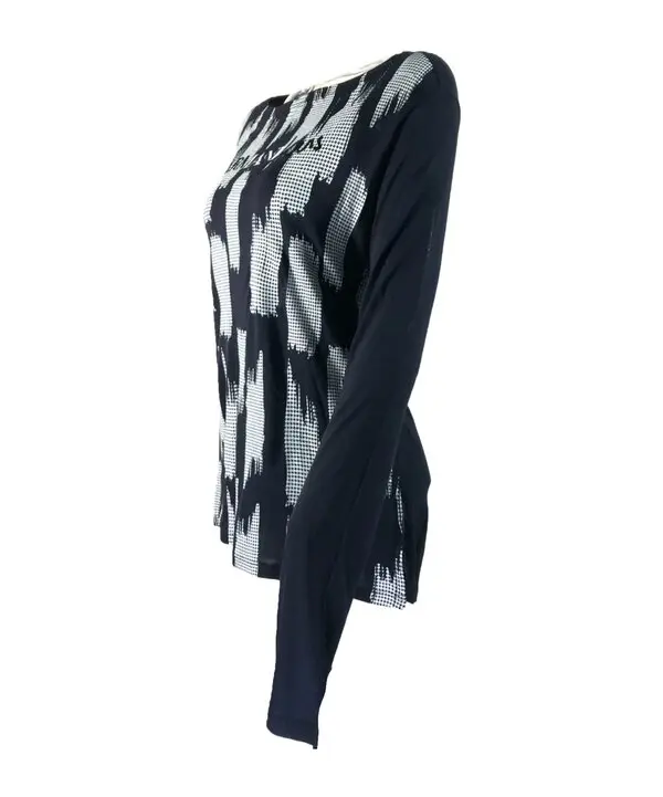 Emporio Armani Round Neck Long Sleeve Printed Pullover