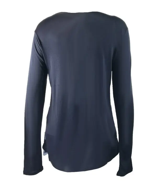 Emporio Armani Round Neck Long Sleeve Printed Pullover