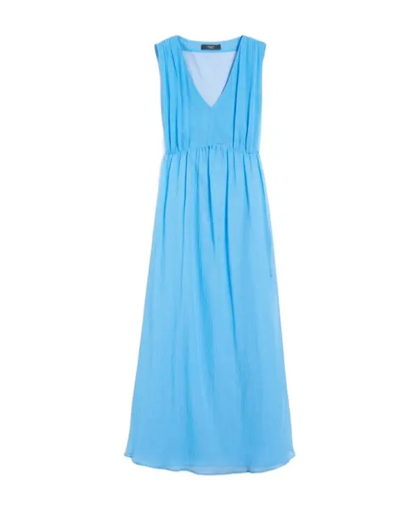 Max Mara Sleeveless V-neck Crepe Dress