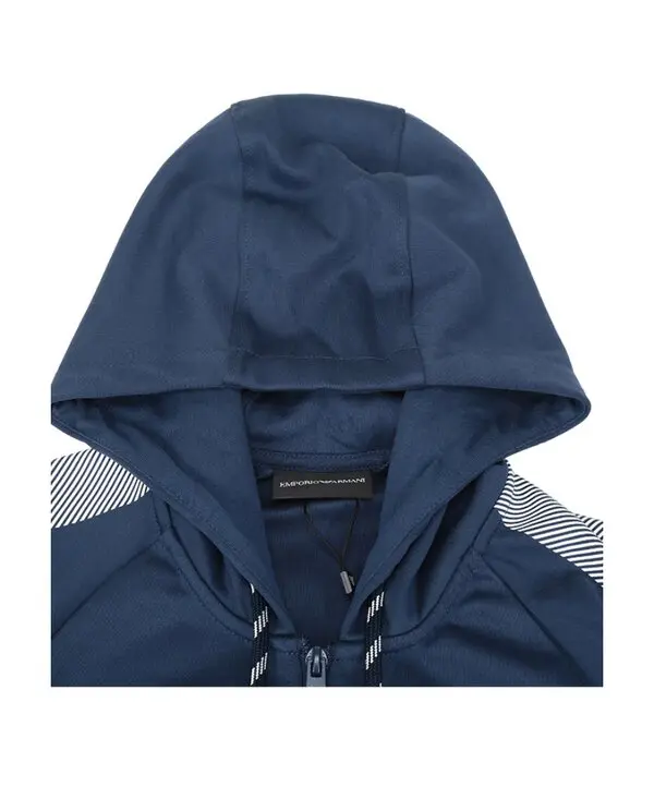 Emporio Armani Logo Hooded Casual Coat