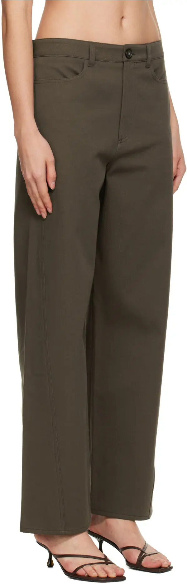 TOTEME Twisted Relaxed Trousers - Brown
