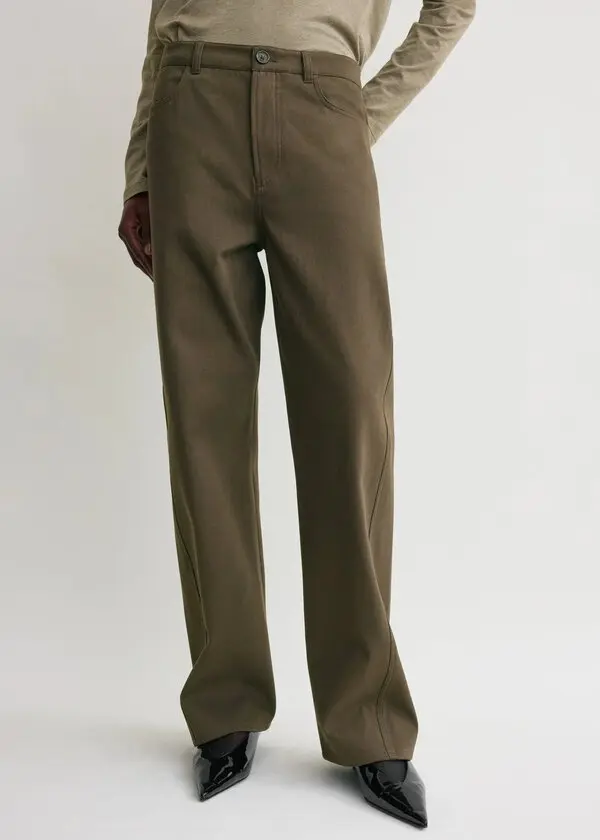 TOTEME Twisted Relaxed Trousers - Brown