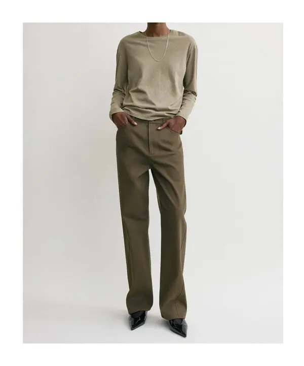 TOTEME Twisted Relaxed Trousers - Brown