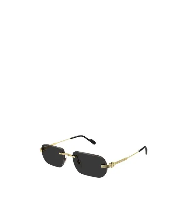 Cartier Rimless Geometric Sunglasses - Golden