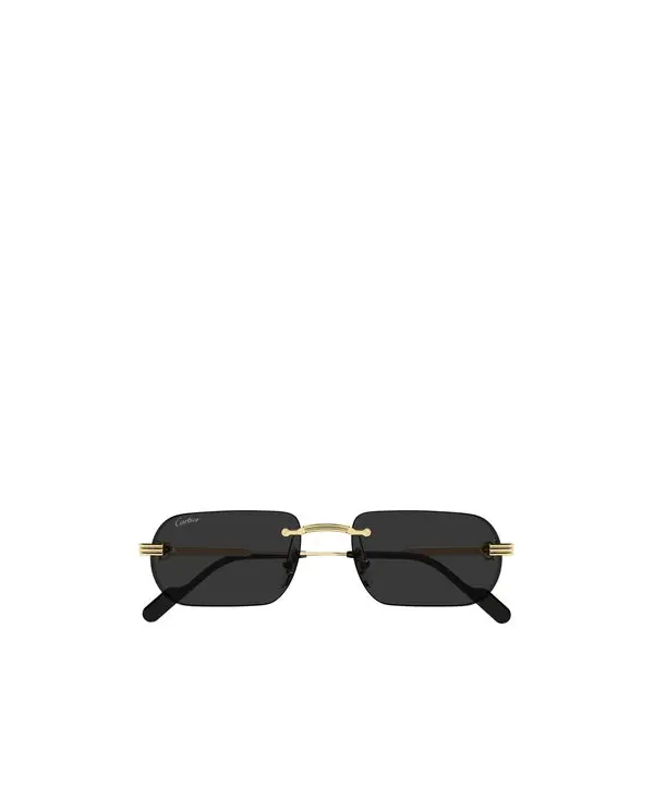 Cartier Rimless Geometric Sunglasses - Golden
