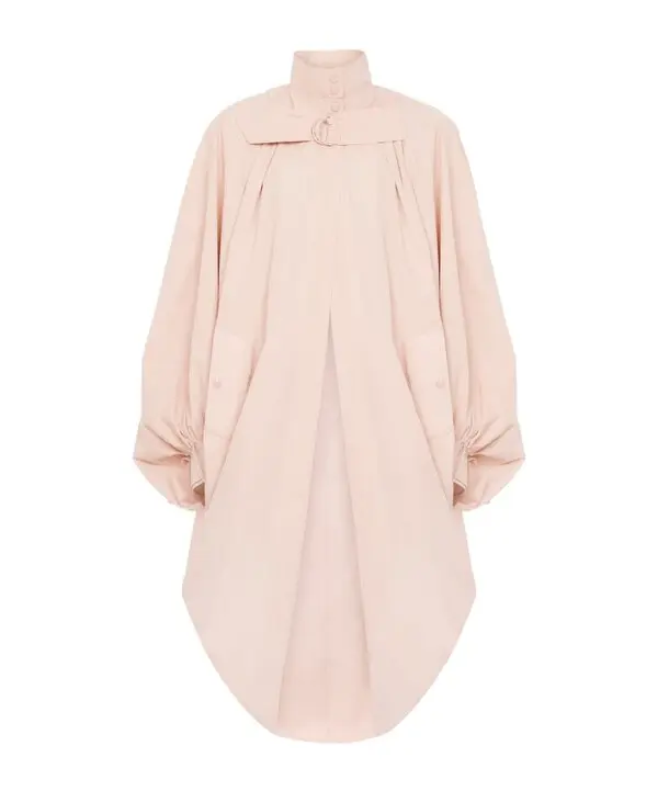 Chloé Oversized High-neck Cape Coat - Soft Pink