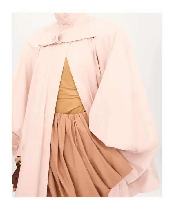 Chloé Oversized High-neck Cape Coat - Soft Pink