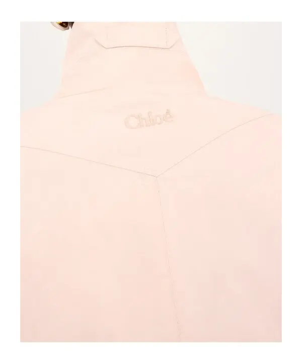 Chloé Oversized High-neck Cape Coat - Soft Pink
