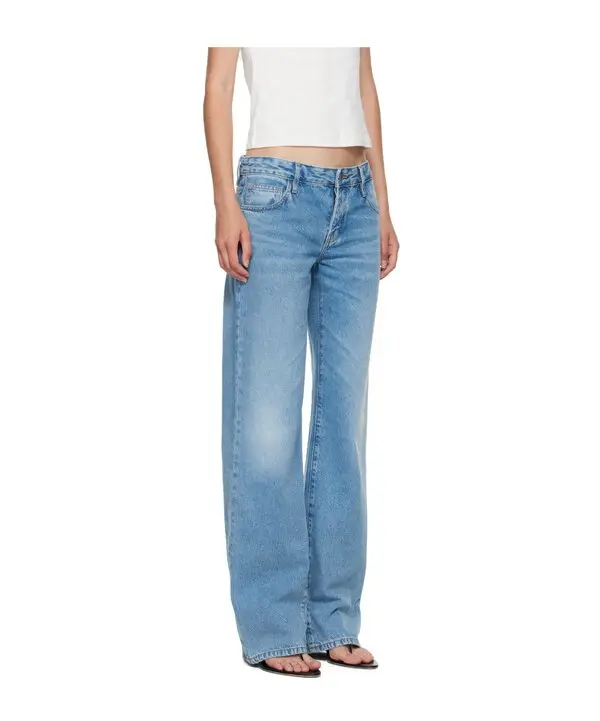 ST. AGNI Wide Leg Jeans With Faded Details