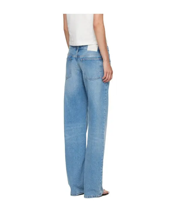 ST. AGNI Wide Leg Jeans With Faded Details
