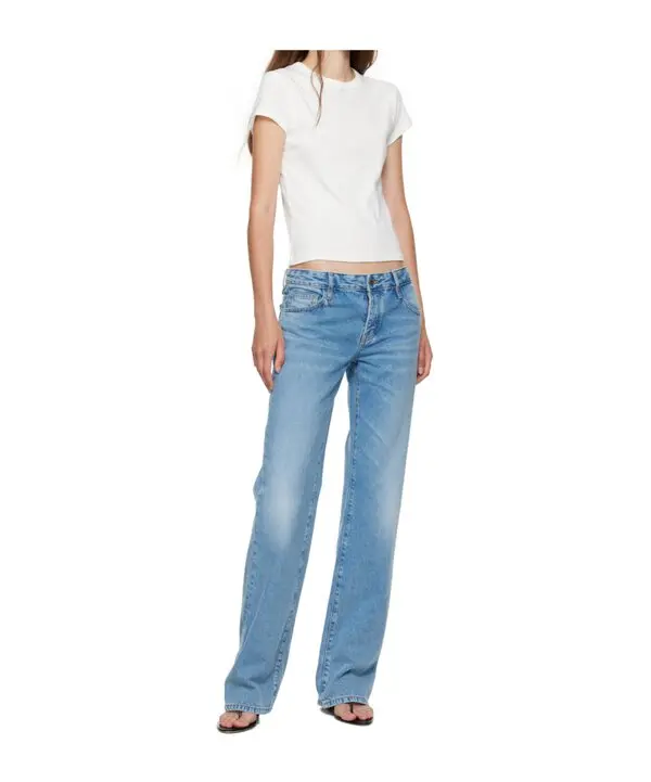 ST. AGNI Wide Leg Jeans With Faded Details