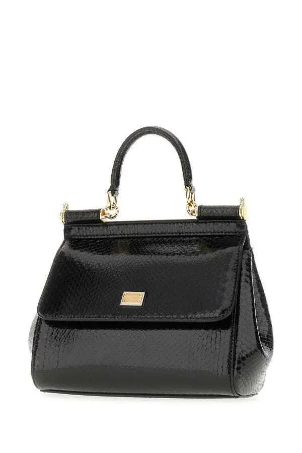 Dolce & Gabbana Medium Sicily Handbag - Black
