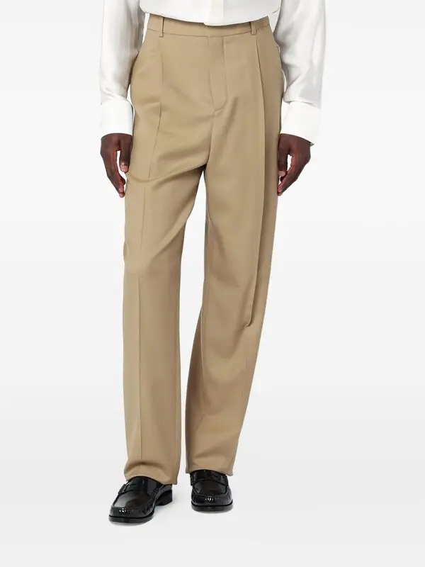 Saint Laurent High Waist Straight Leg Trousers