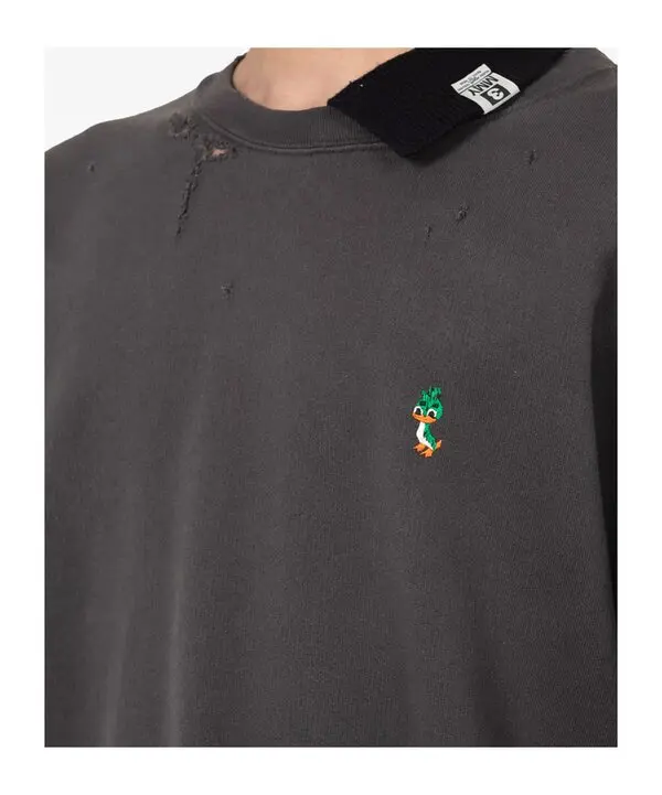 Mihara Yasuhiro Layered Embroidery Sweatshirt