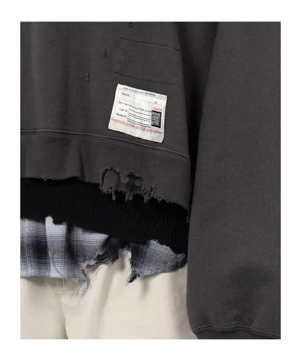 Mihara Yasuhiro Layered Embroidery Sweatshirt