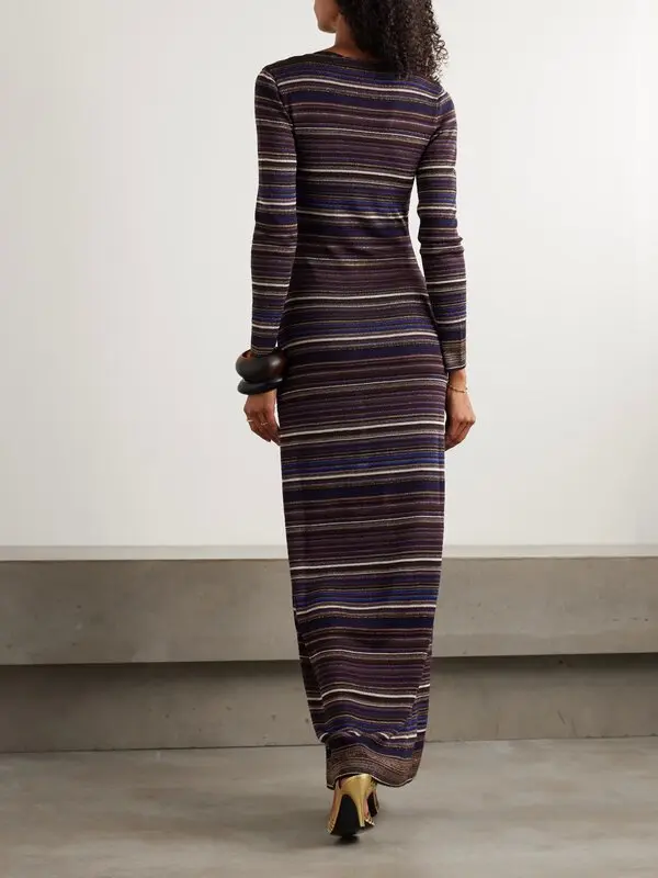 Missoni Striped Crochet Knit Maxi Dress