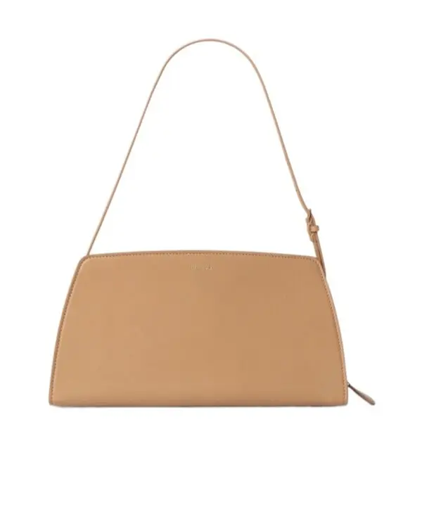 THE ROW Logo Shoulder Bag - Warm Chestnut