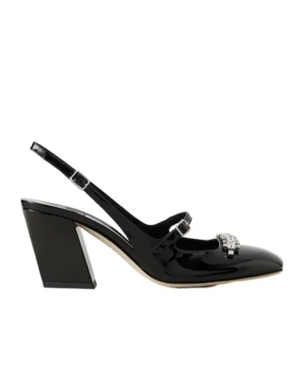 JIMMY CHOO Patent Leather Slingback Heels