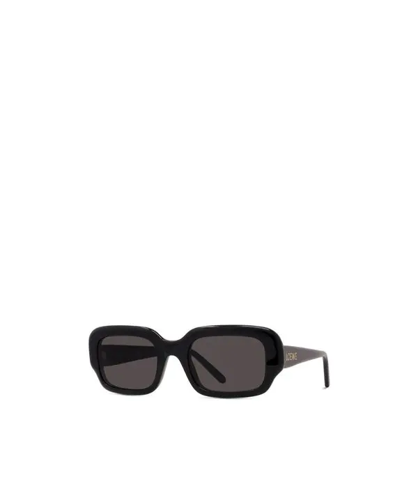 Loewe Square Frame Sunglasses With Patterned Temples - Black