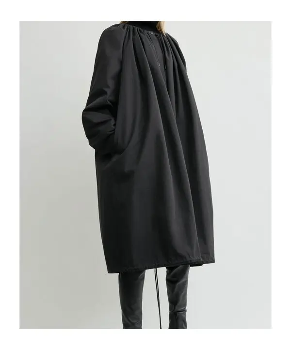 TOTEME Gathered Parachute Coat - Black